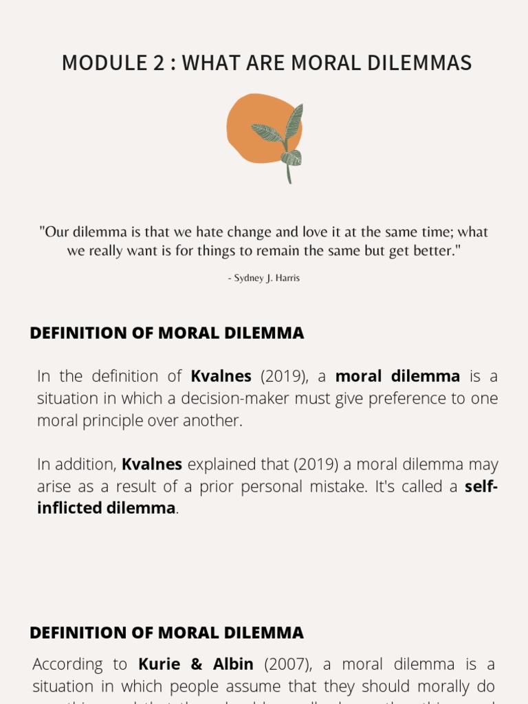 What Are Moral Dilemmas | PDF | Morality | Human Nature