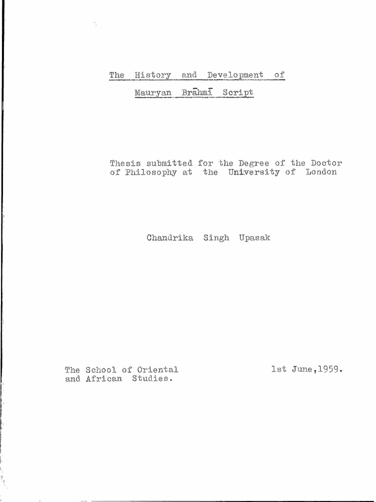 The History and Development of Mauryan Brahnii Script | PDF | Alphabet ...