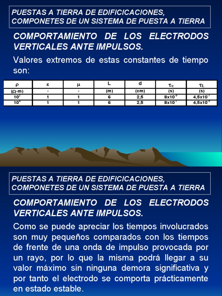 Electrodos Verticales y Puesta a Tierra | PDF | Resistencia Eléctrica y ...