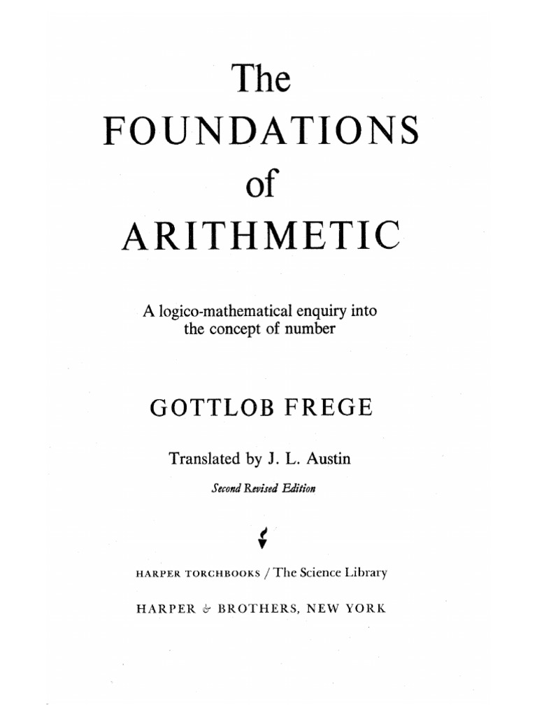 Frege Foundations of Arithmetic | PDF | Philosophical Literature ...