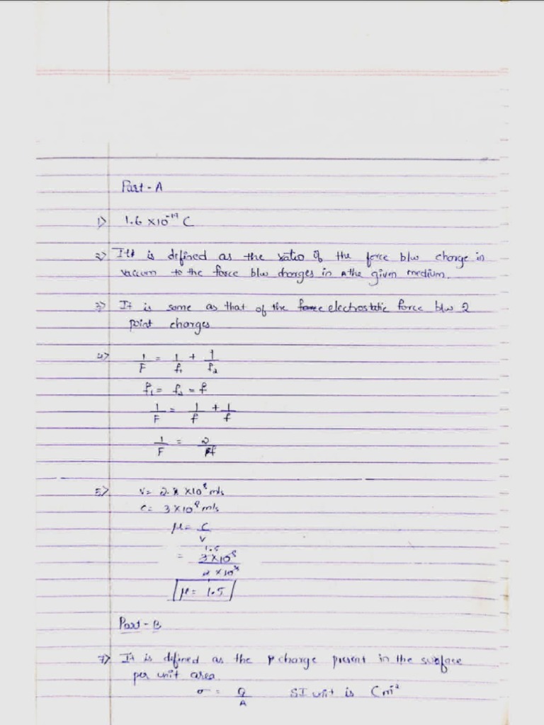 Physics - Answer Sheets. | PDF