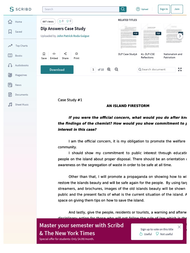 Qdoc - Tips DLP Answers Case Study | PDF | Scribd | The New York Times