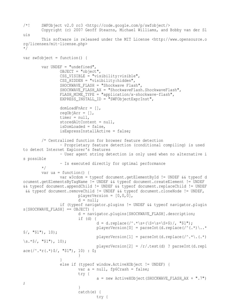 Swfobject | PDF