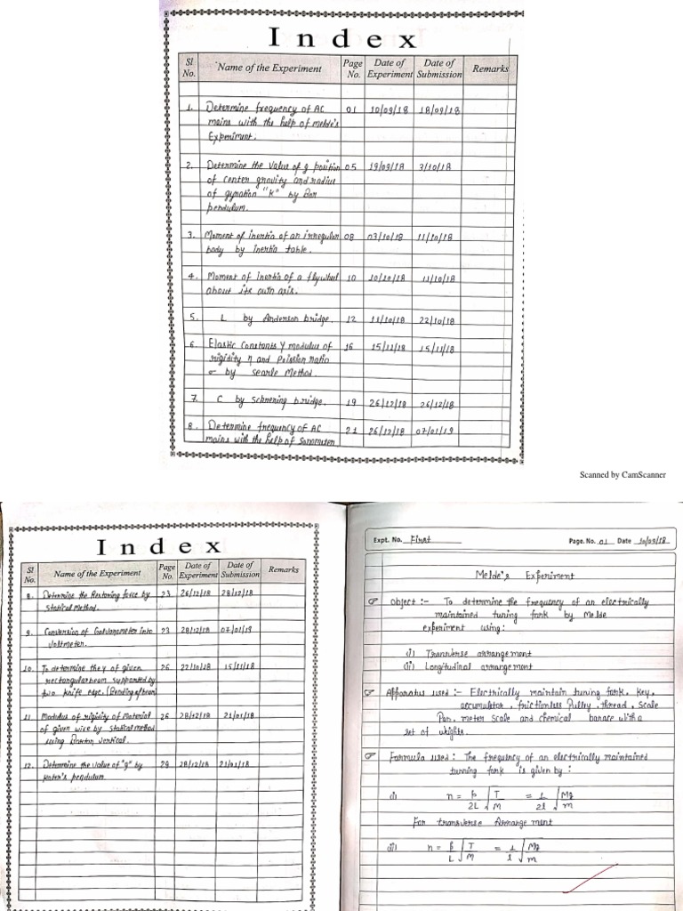 BSC Physics 1st Year Practical File | PDF