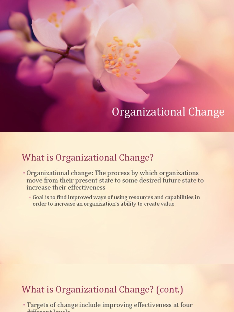 Organizational Change | PDF | Organizational Culture | Resource