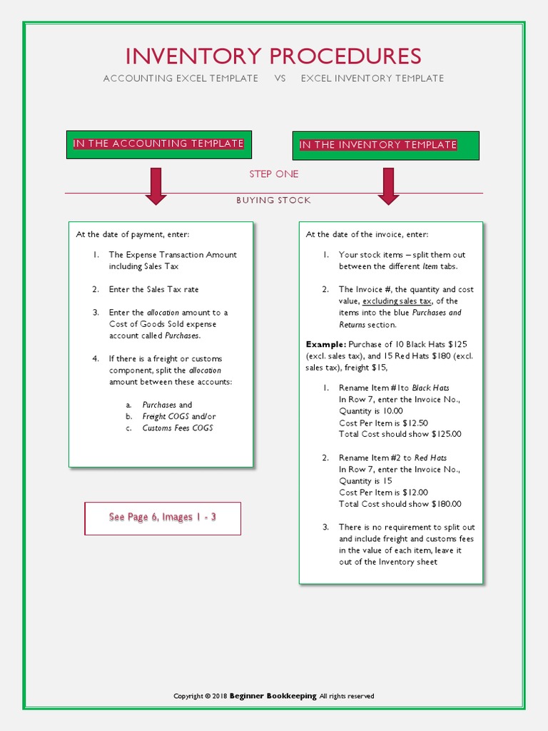 Inventory Procedures: Step One | PDF | Bookkeeping | Inventory