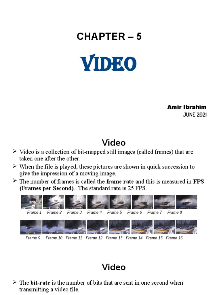 Chapter - 5: Video | Descargar gratis PDF | Data Compression | Video