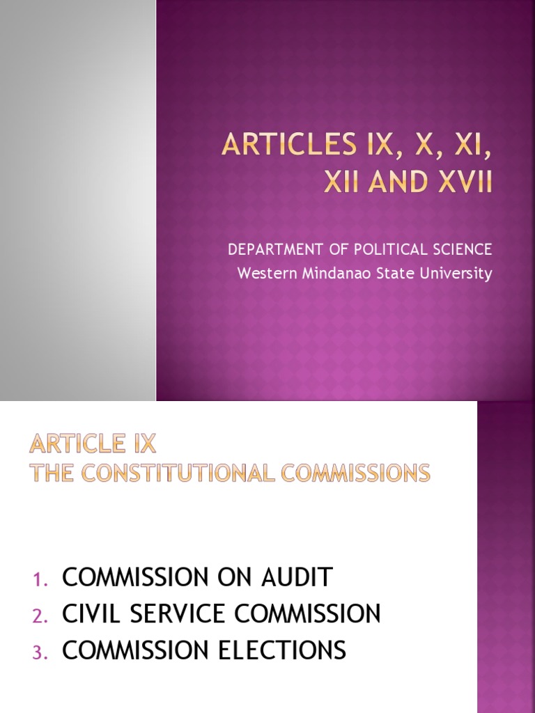 Overview of Philippine Constitutional Commissions | PDF | Commission On ...