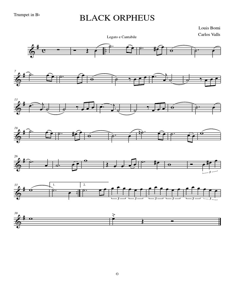 Black Orpheus Camareros - Trumpet in BB | PDF