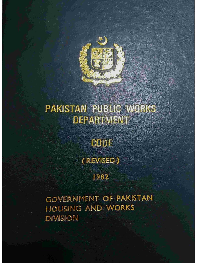 Pakistan Public Works Department Code | PDF