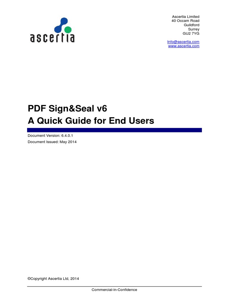 A Quick Guide For PDF Sign Seal | PDF | Computing | Software