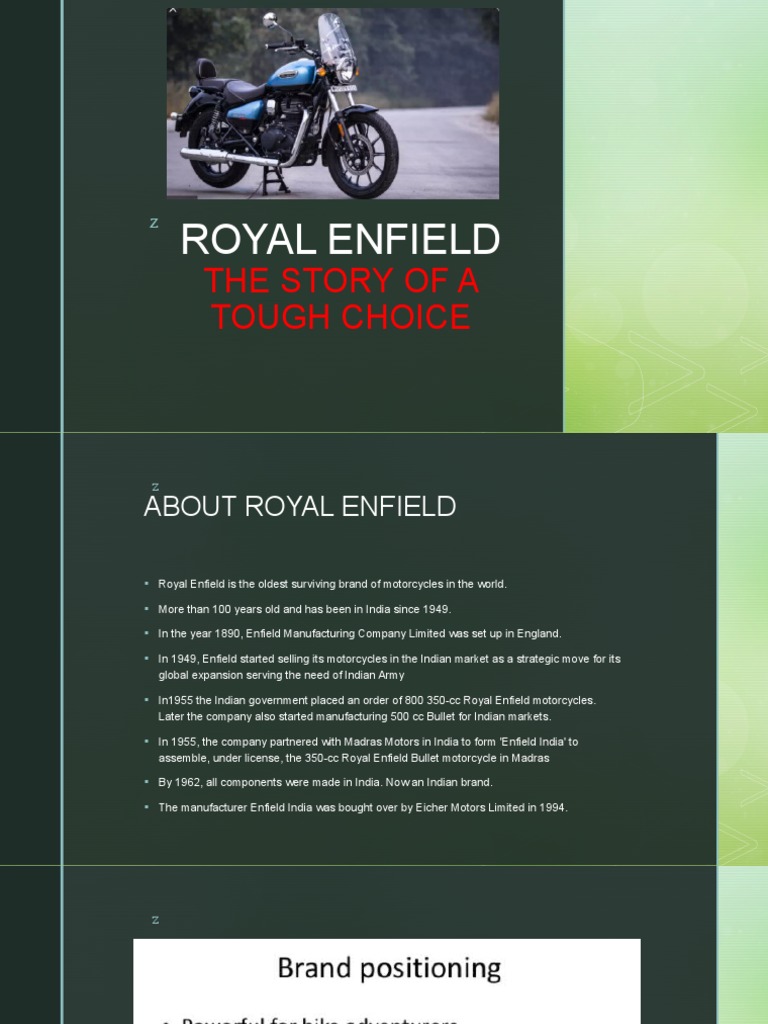 Royal Enfield - The Story of A Tough | PDF | Vehicles | Motorcycling