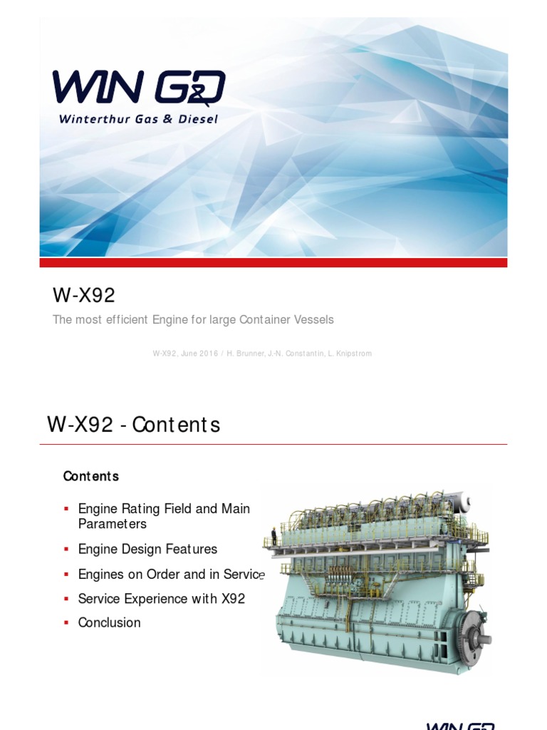 WinGD - X92 | PDF | Piston | Fuel Injection
