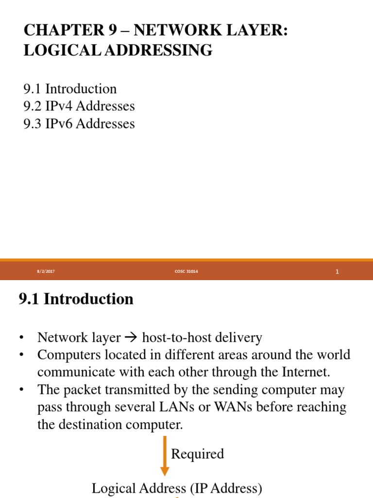 Network Layer-Logical Addressing | PDF | I Pv6 | Ip Address