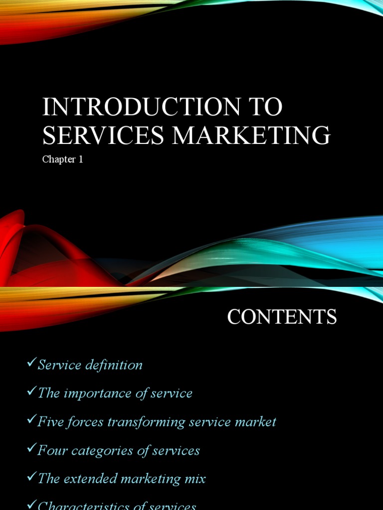 Introduction To Services Marketing | PDF | Marketing | Market (Economics)