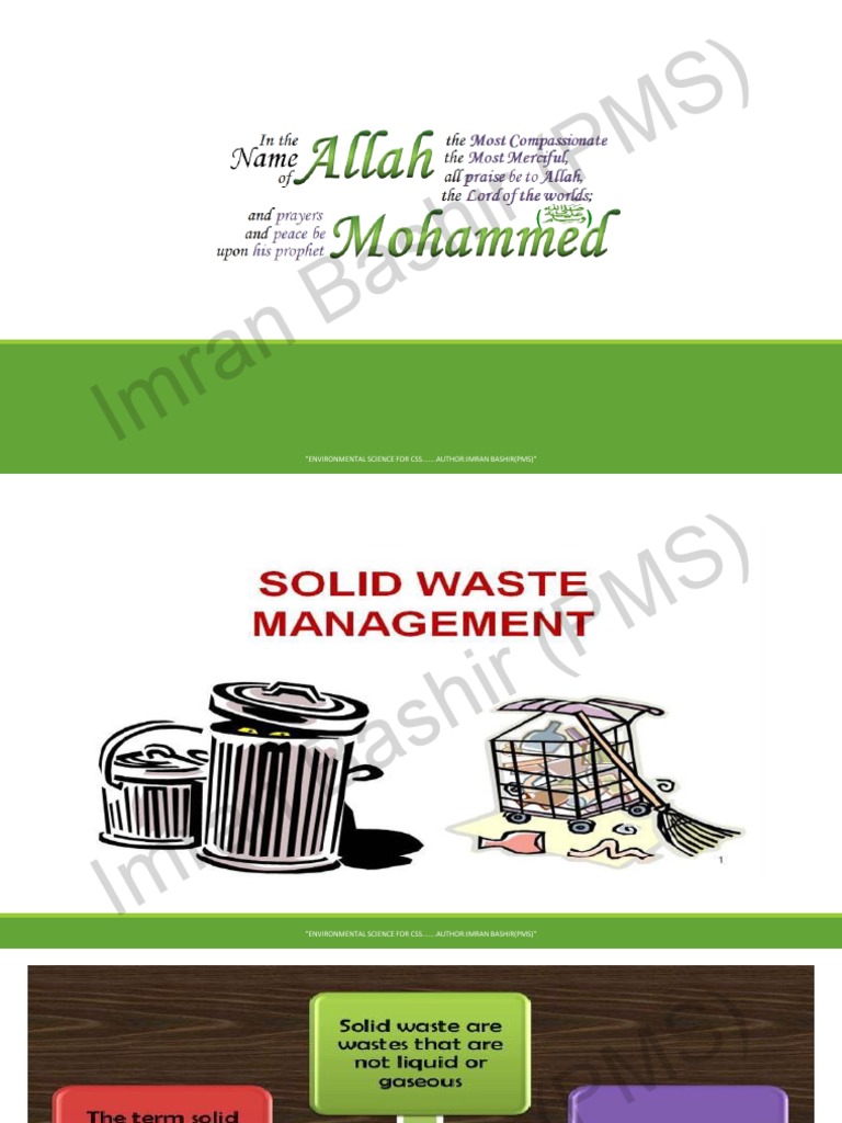 Solid Waste Management Overview | PDF | Waste Management | Waste