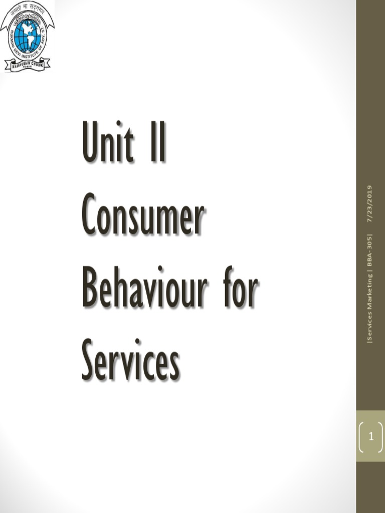 L2 - Consumer Behaviour, Consumer Decision Making and Evaluation of ...