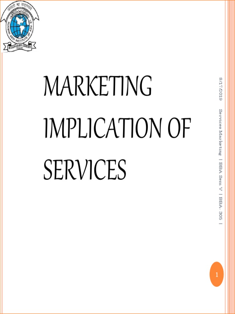 L4 - Marketing Implications of Services | PDF | Marketing | Economies