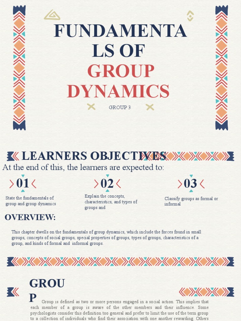 Fundamentals of Group Dynamics | PDF | Goal | Social Group
