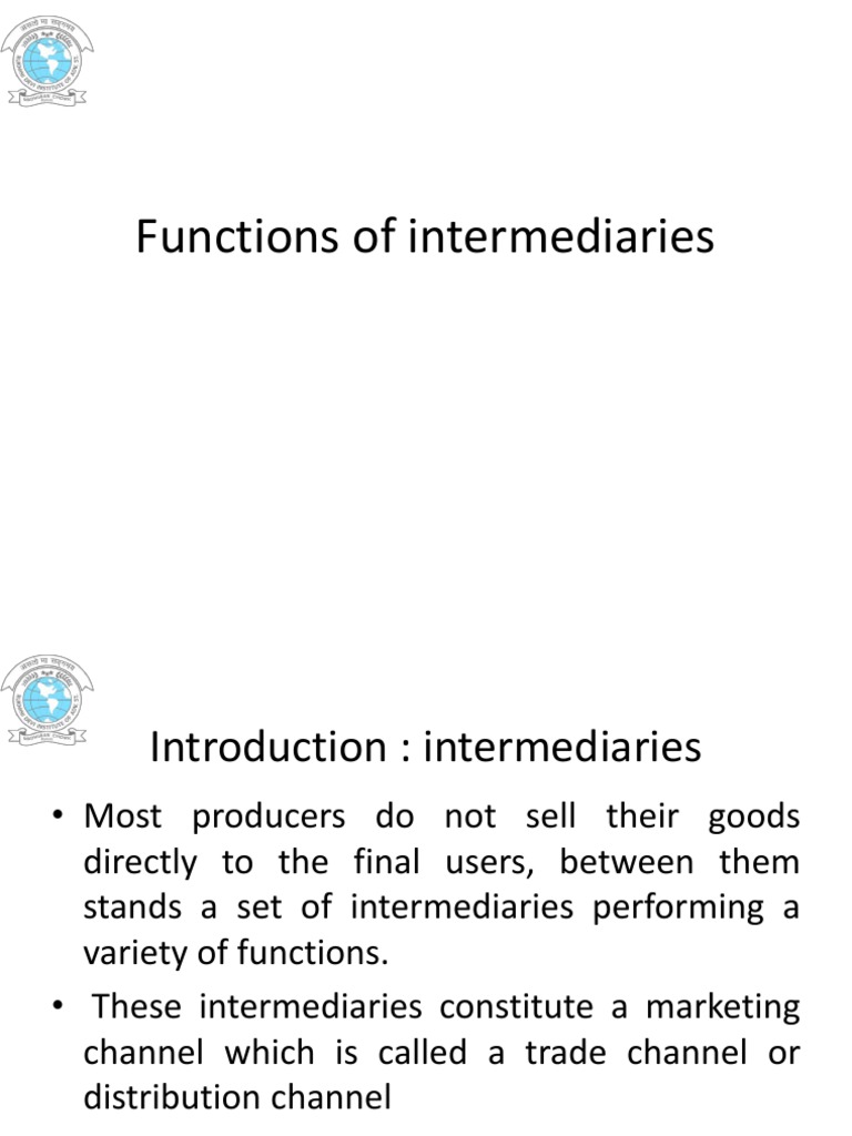 Functions of Intermediaries | PDF | Marketing | Retail