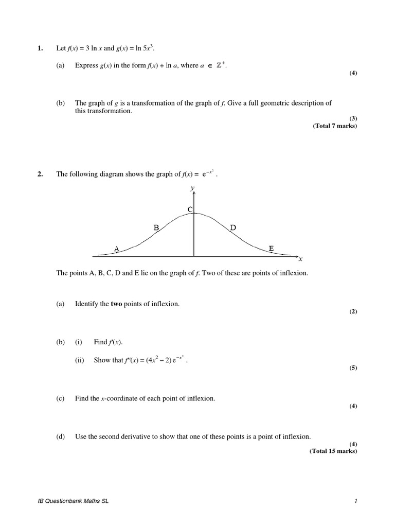 IB Maths SL Questionbank Overview | PDF | Mathematical Objects ...