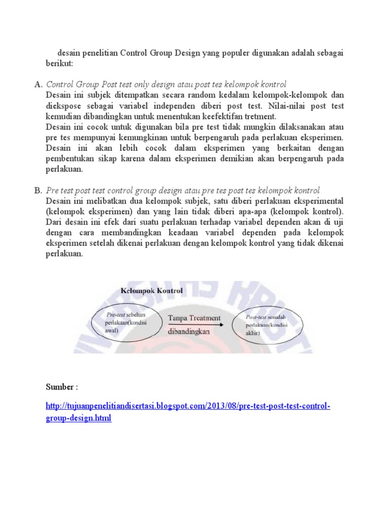 Pretest Posttest Control Group Design | PDF Pretest Posttest Control Group Design | PDF
