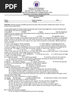 English Diagnostic Test For Grade 7 | PDF | English Language | Verb