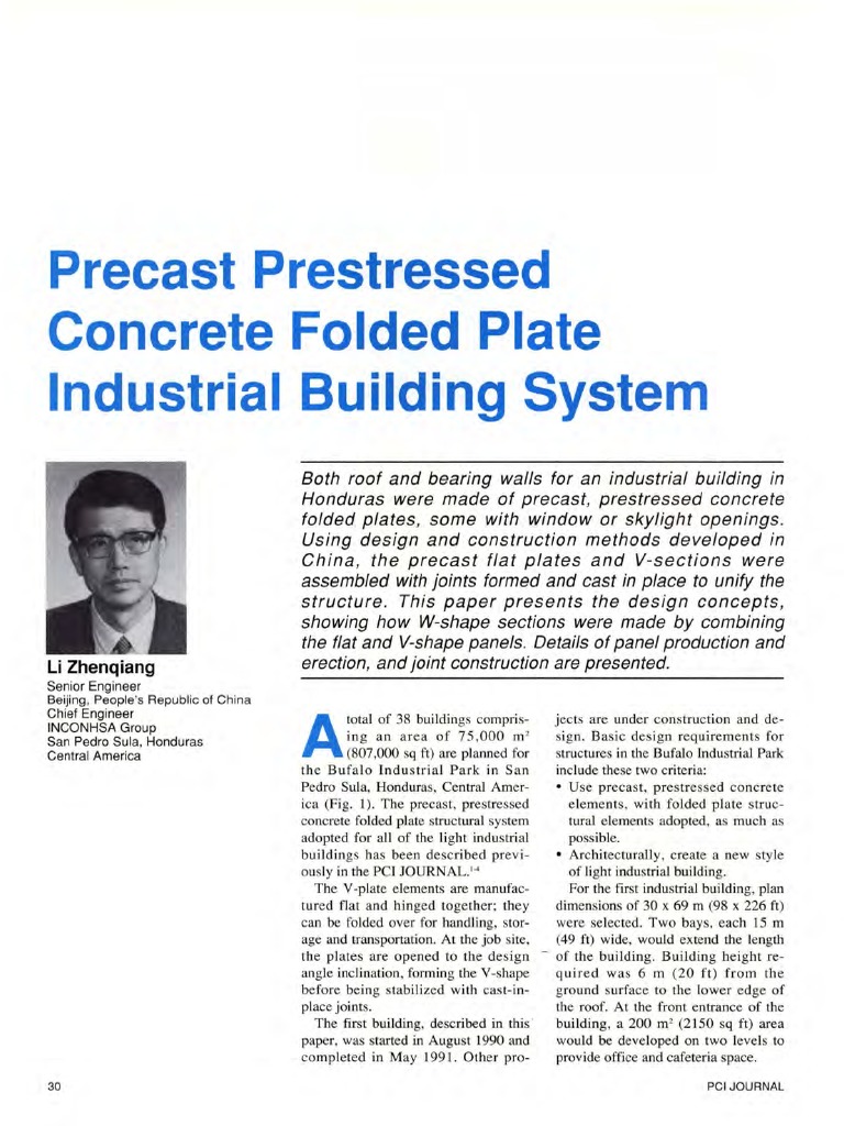 Precast Prestressed Concrete Folded Plate Industrial Building System ...