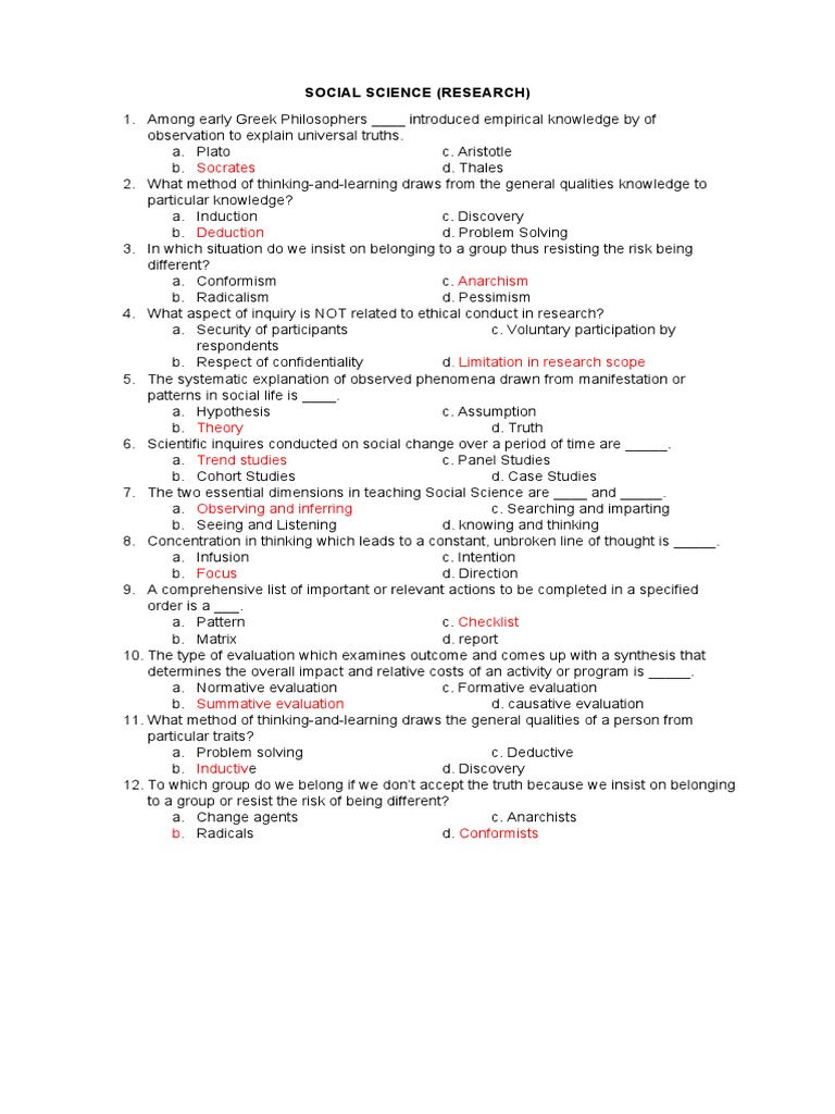 Social Science (Research) | PDF | Science | Knowledge