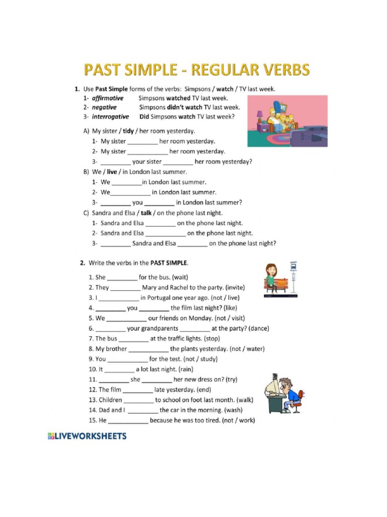 Past Simple Regular Verbs | PDF