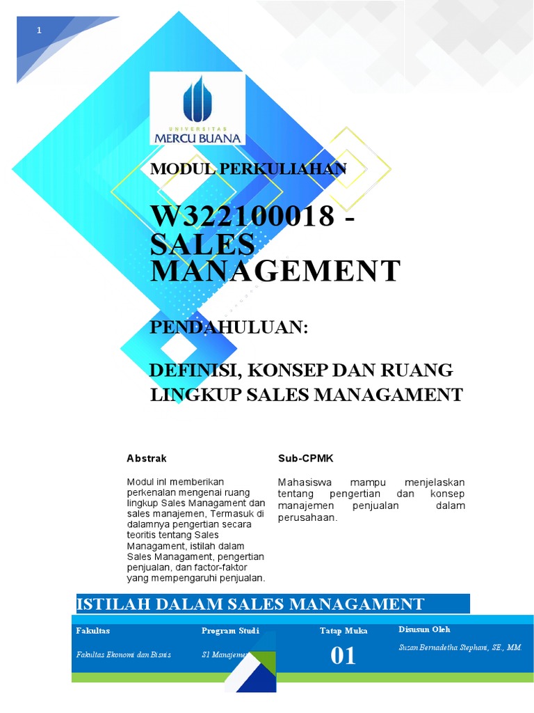 Modul - 1 - Sales Management | PDF
