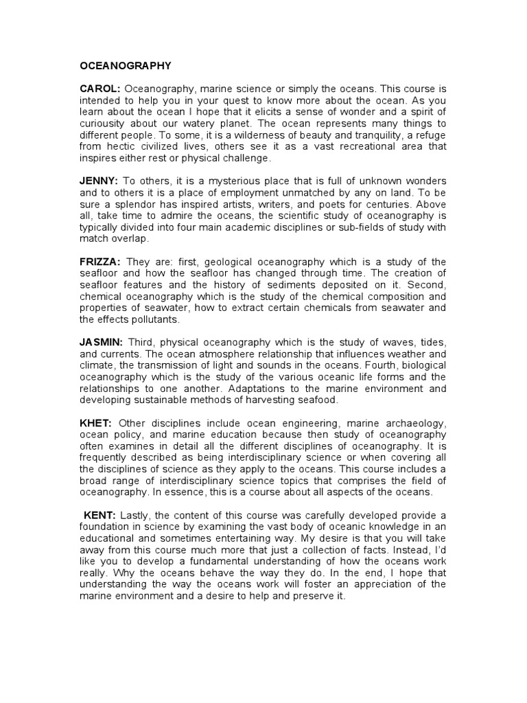 OCEANOGRAPHY | PDF | Oceanography | Oceans