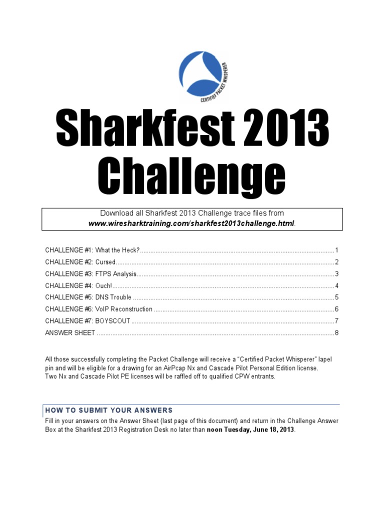 Sharkfest 2013 Challenge Answers | PDF | Domain Name System | World ...
