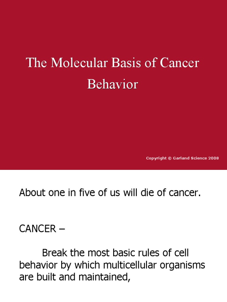 Molecular-Basis-of-Cancer-Behavior CREDITS TO OWNER | PDF | P53 | Cell ...