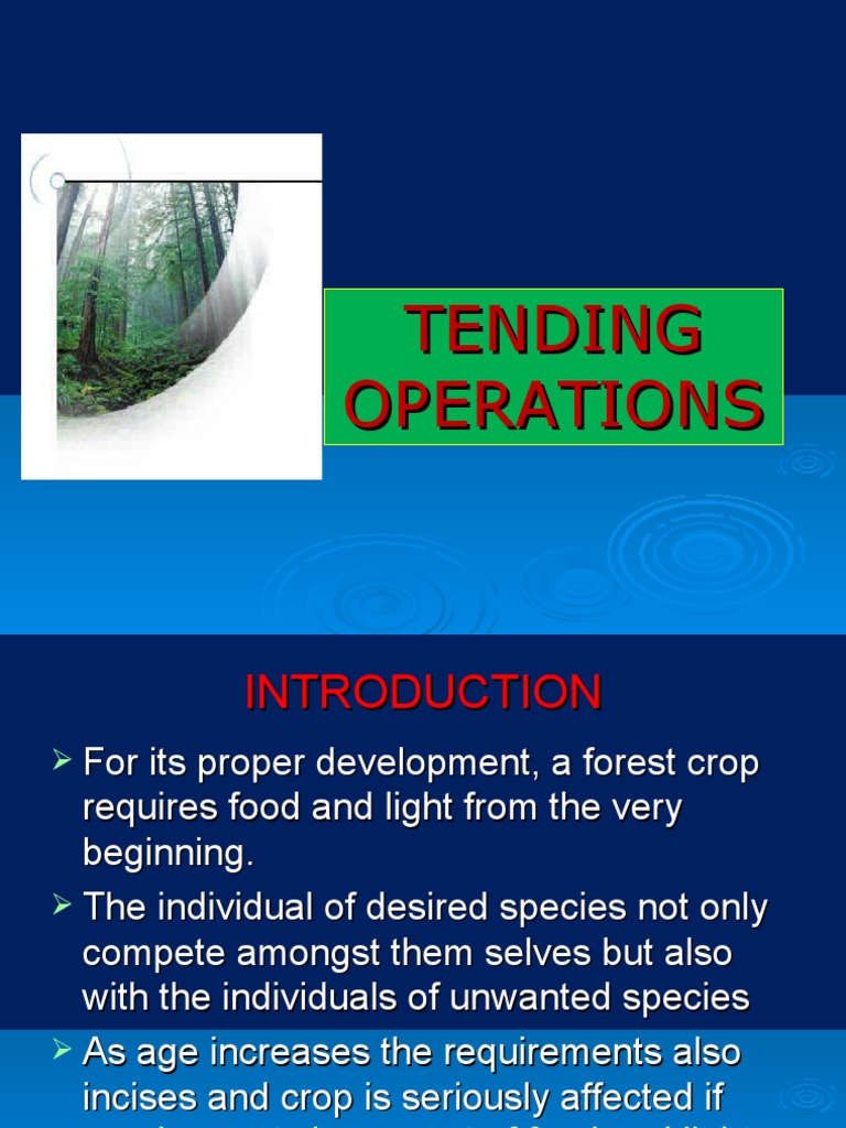 Tending Operations | PDF | Pruning | Weed