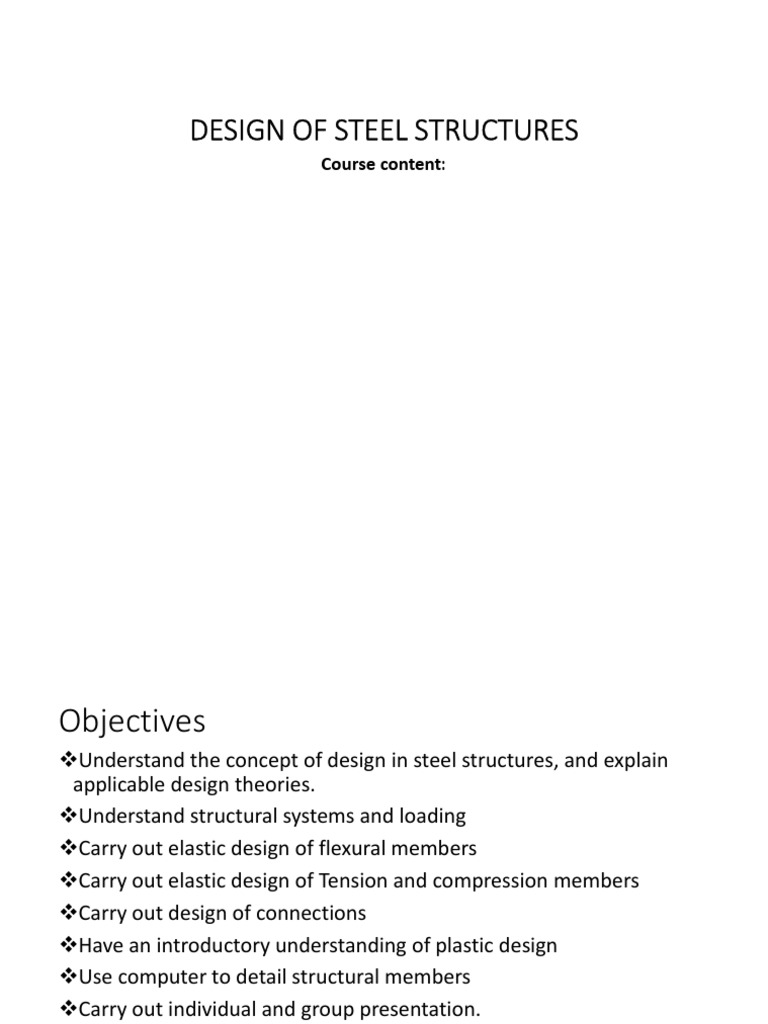 Design of Steel Cve 403 1 | PDF | Buckling | Bending