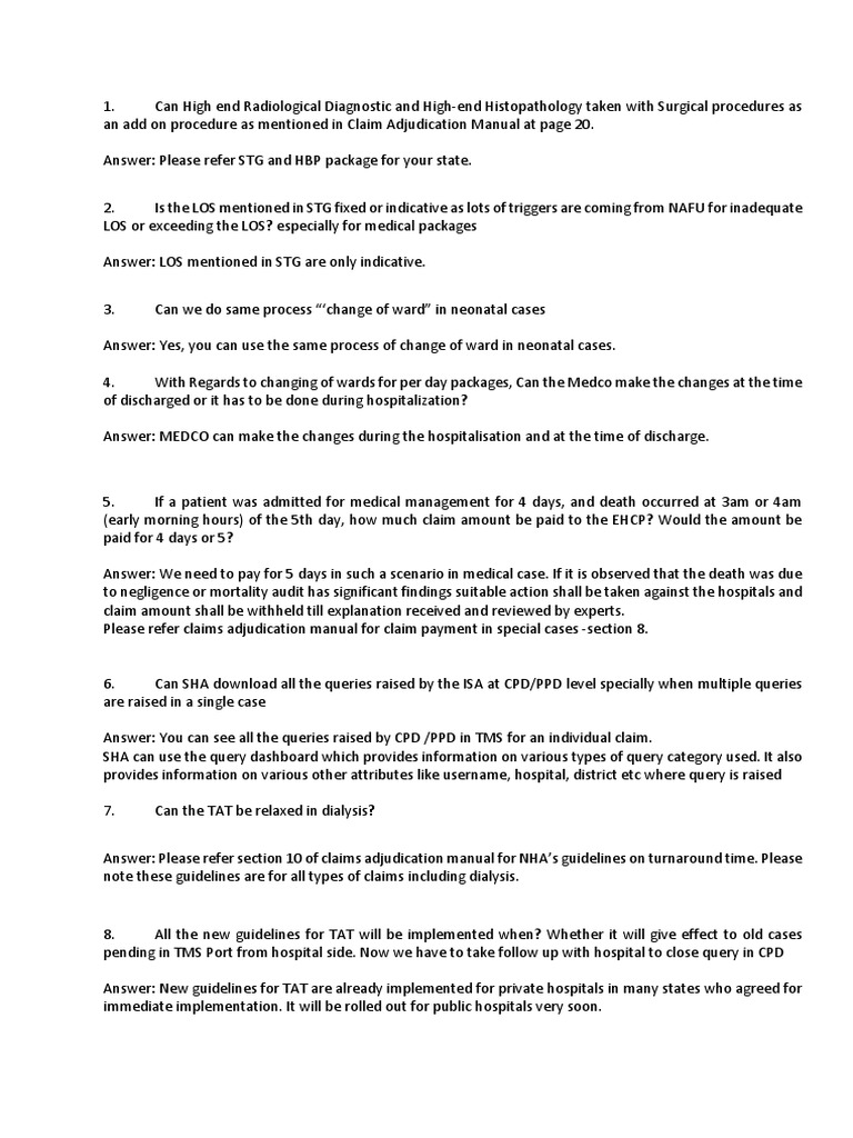 Claim Adjudication Guidelines Overview | PDF | Adjudication | Hospital