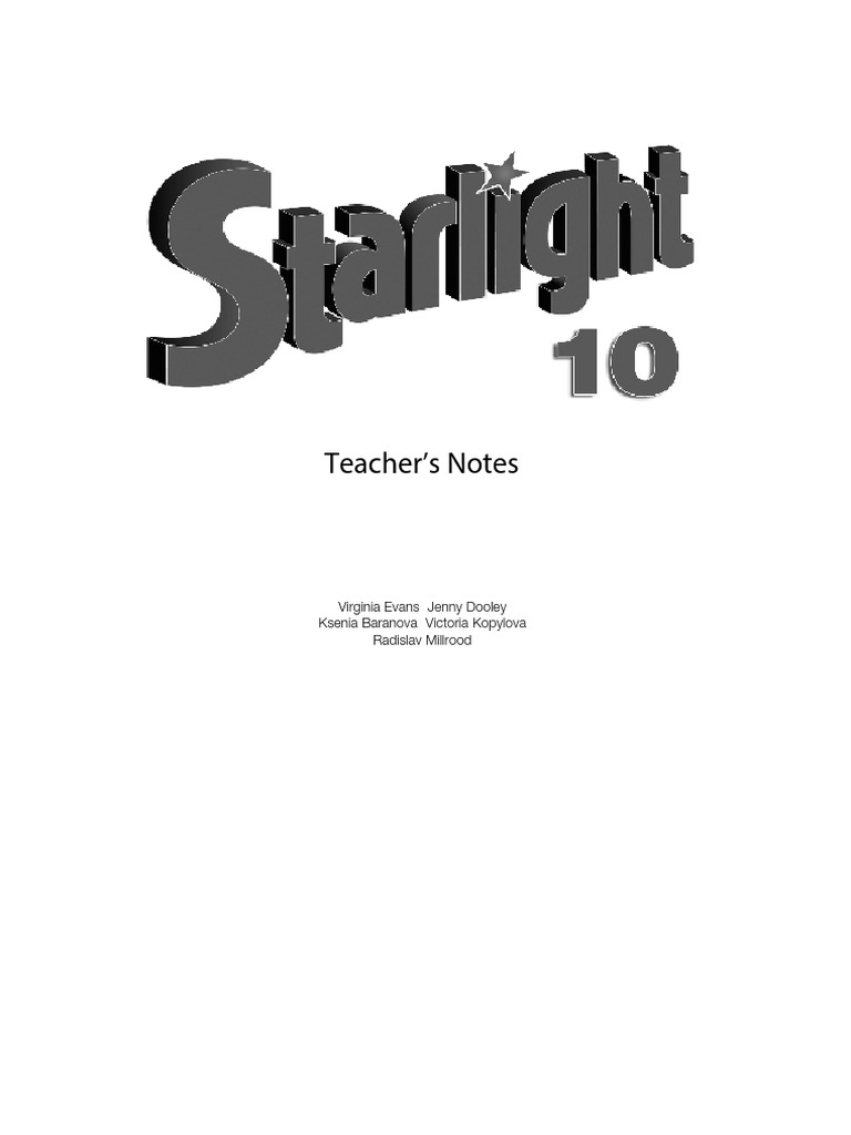 Starlight 10 Teacher's Book | PDF | Vocabulary | Learning