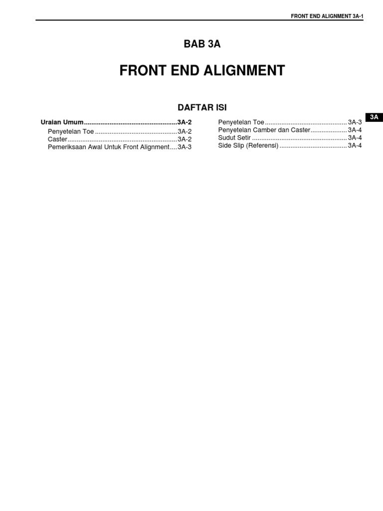 BAB 3A Front & Alligment | PDF