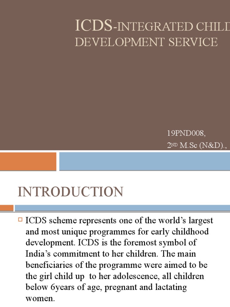 Icds-Integrated Child Development Service | PDF | Malnutrition | Health ...