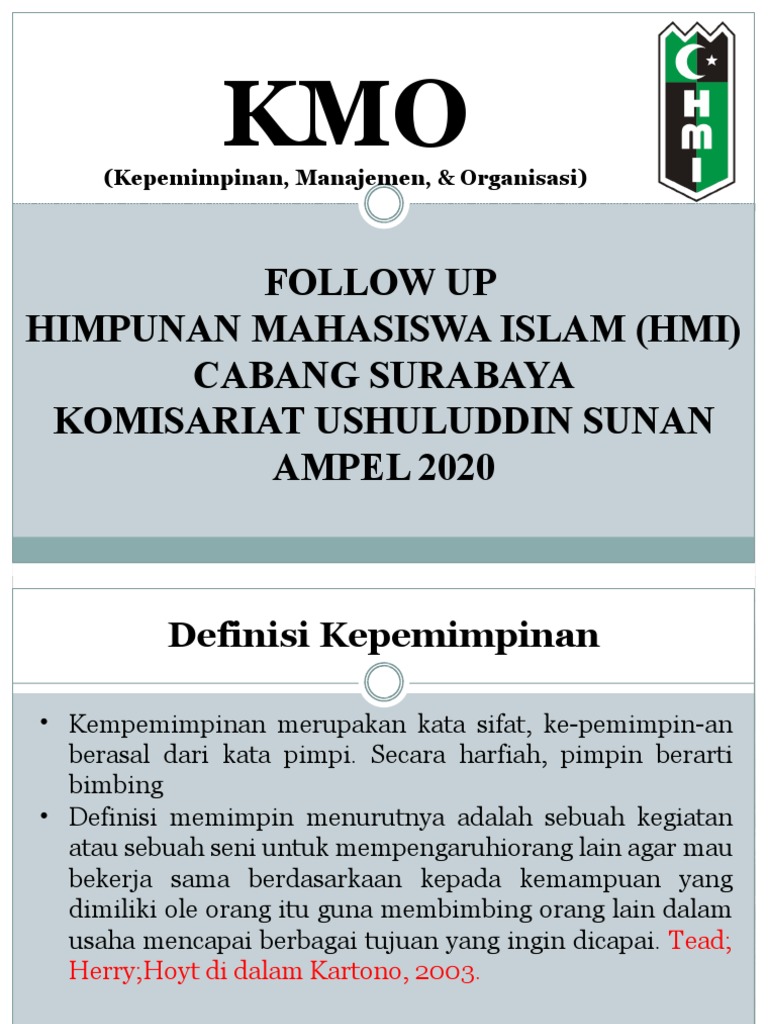 Materi KMO Muhamad Ghufron Nur Kholis | PDF