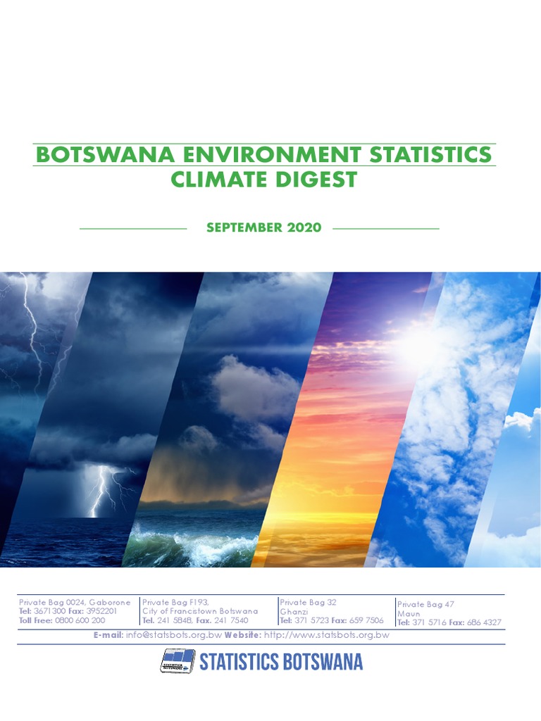 Botswana Environment Statistics Climate Digest 2020 | PDF ...