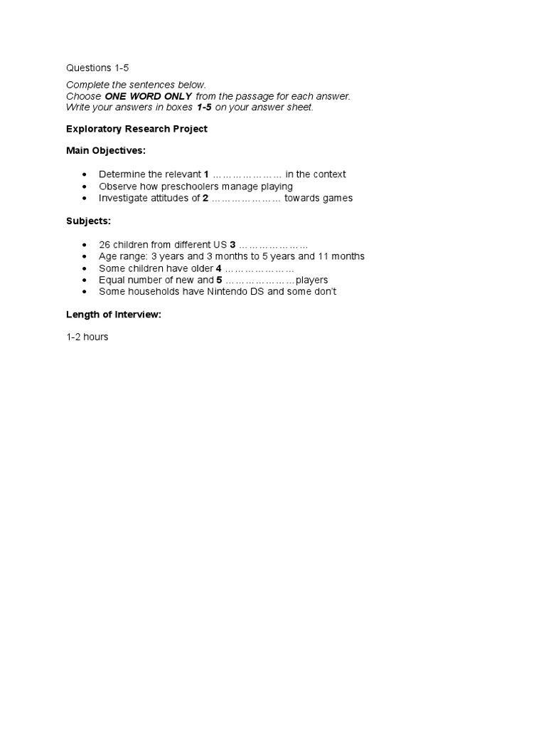Nintendo's Preschool Game Research | PDF