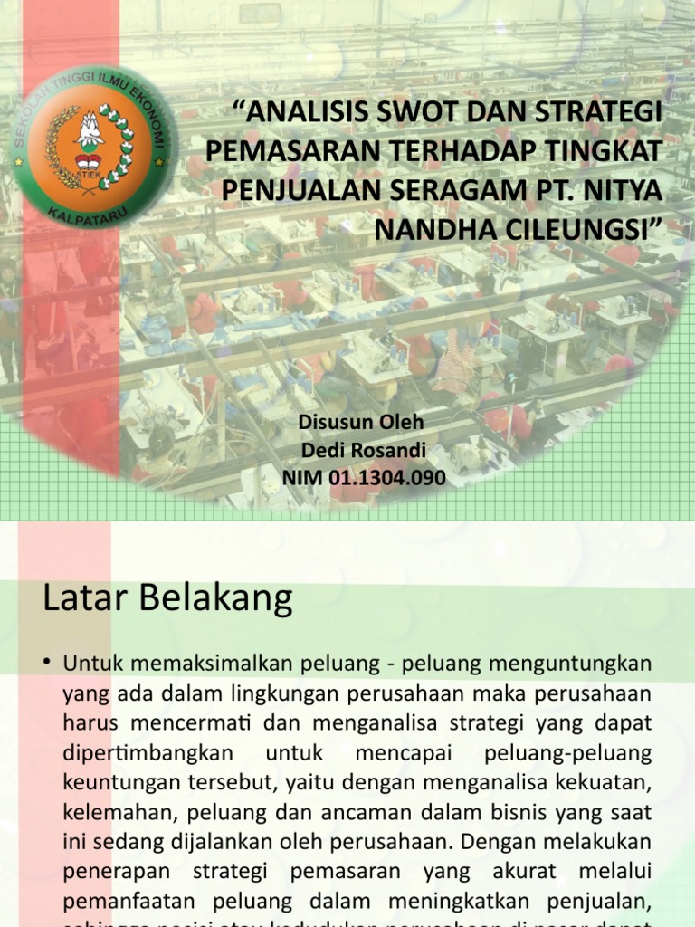 Analisis Swot Dan Strategi Pemasaran Print | PDF