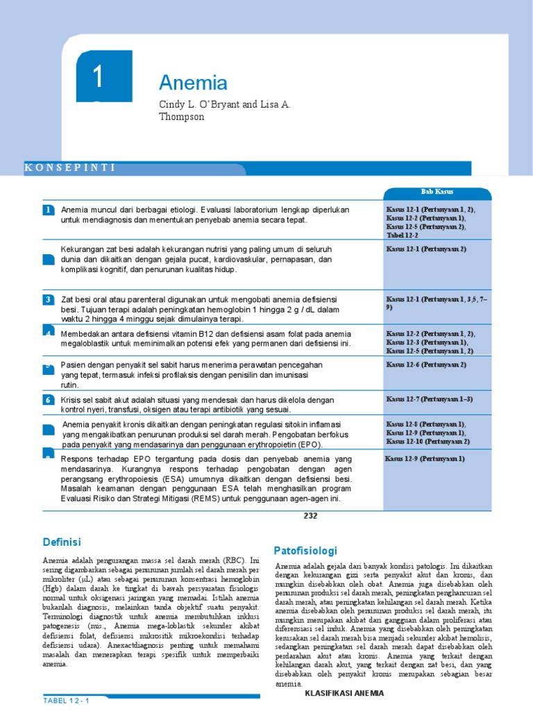 Terjemahan - Bagian 1.bab 12 (Anemia) | PDF