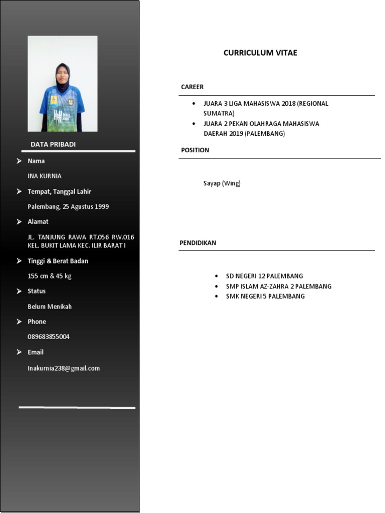 CV SEPAK BOLA (Ina Kurnia) | PDF