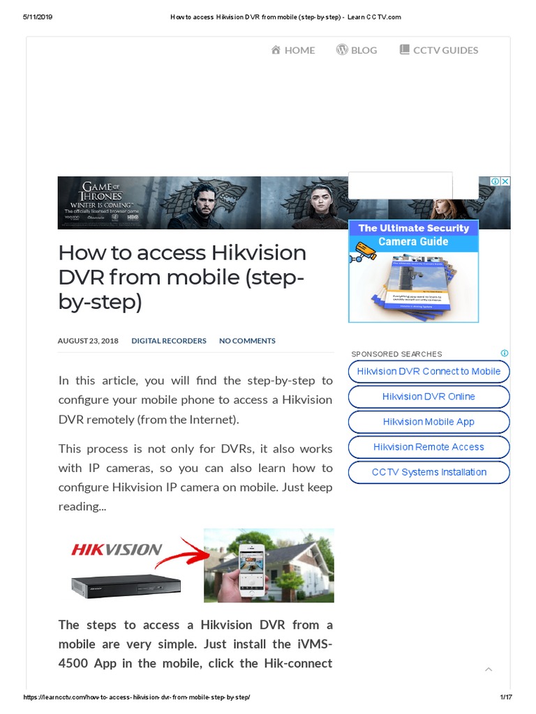 How To Access Hikvision DVR From Mobile (Step-By-Step) - Learn CCTV ...
