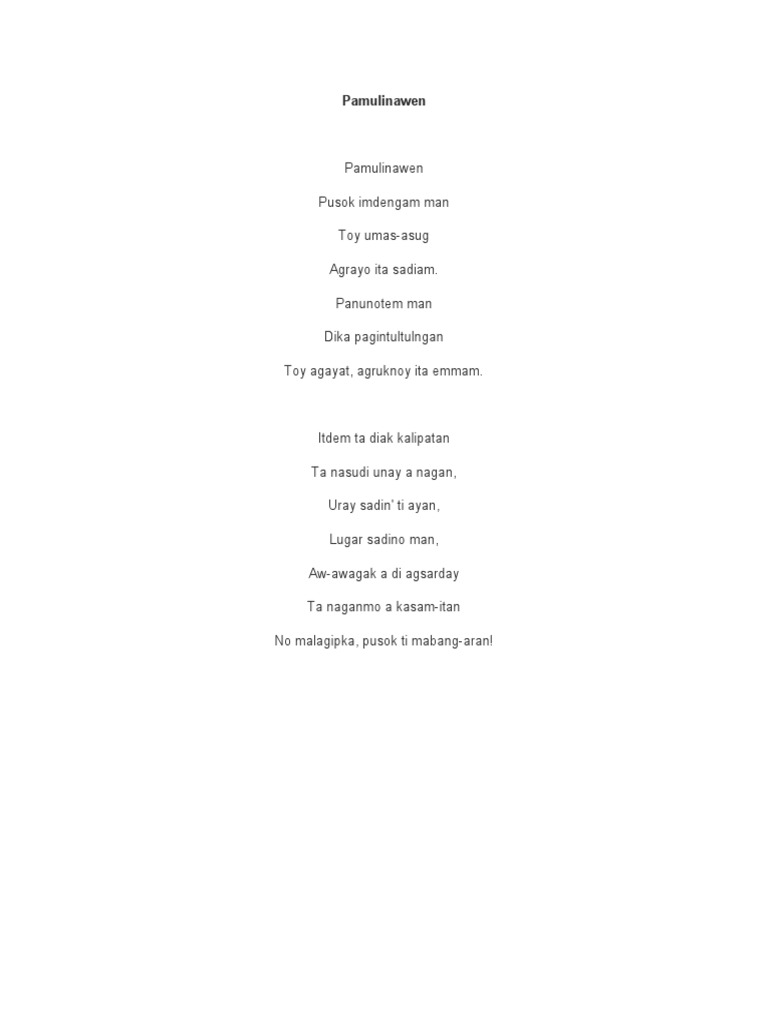 Pamulinawen | PDF