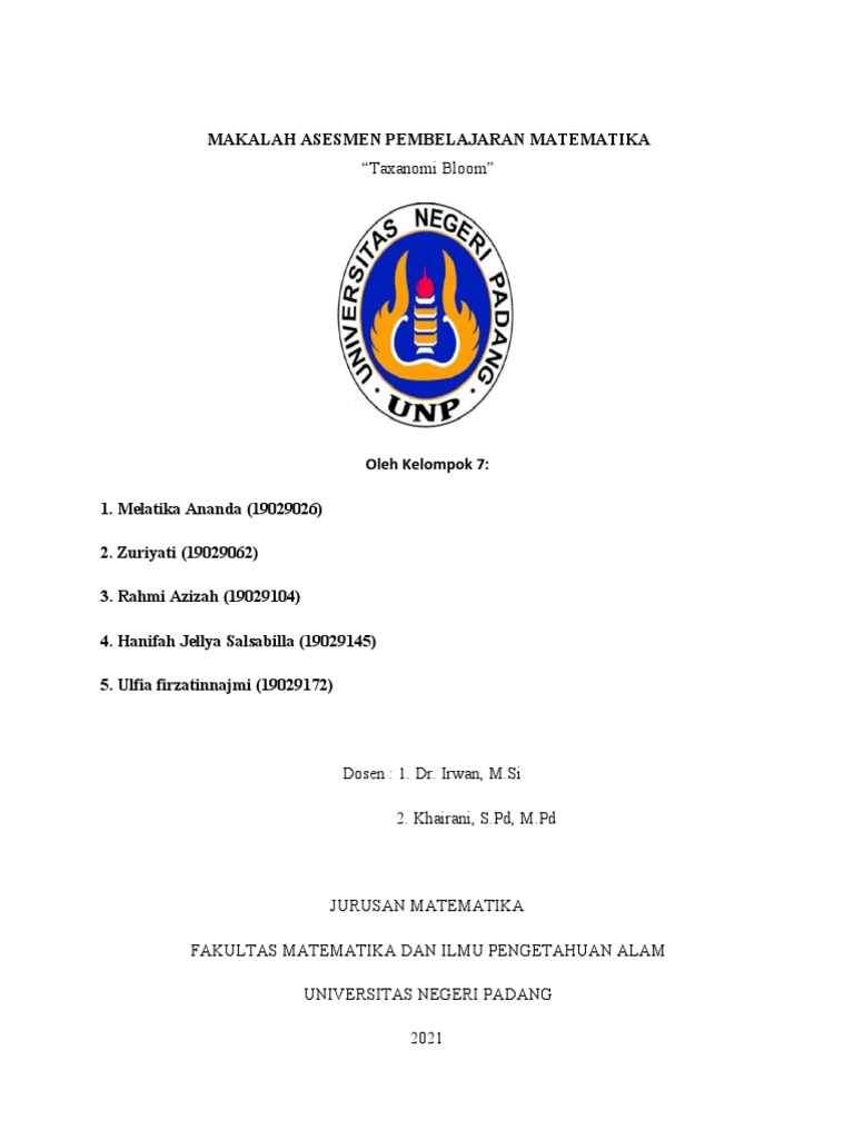 Makalah Kel 7 - Asesmen Pemb - MTK - 2 | PDF