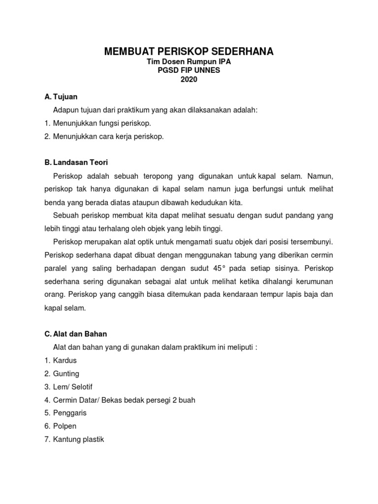 03 - Periskop Sederhana | PDF